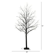 Nearly Natural 6ft. Pre-Lit Halloween Minimalist Twig Artificial Fall ...