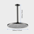 Fixed Shower Head, 10 In Single Ceiling Mount Round High Pressure Rain ...