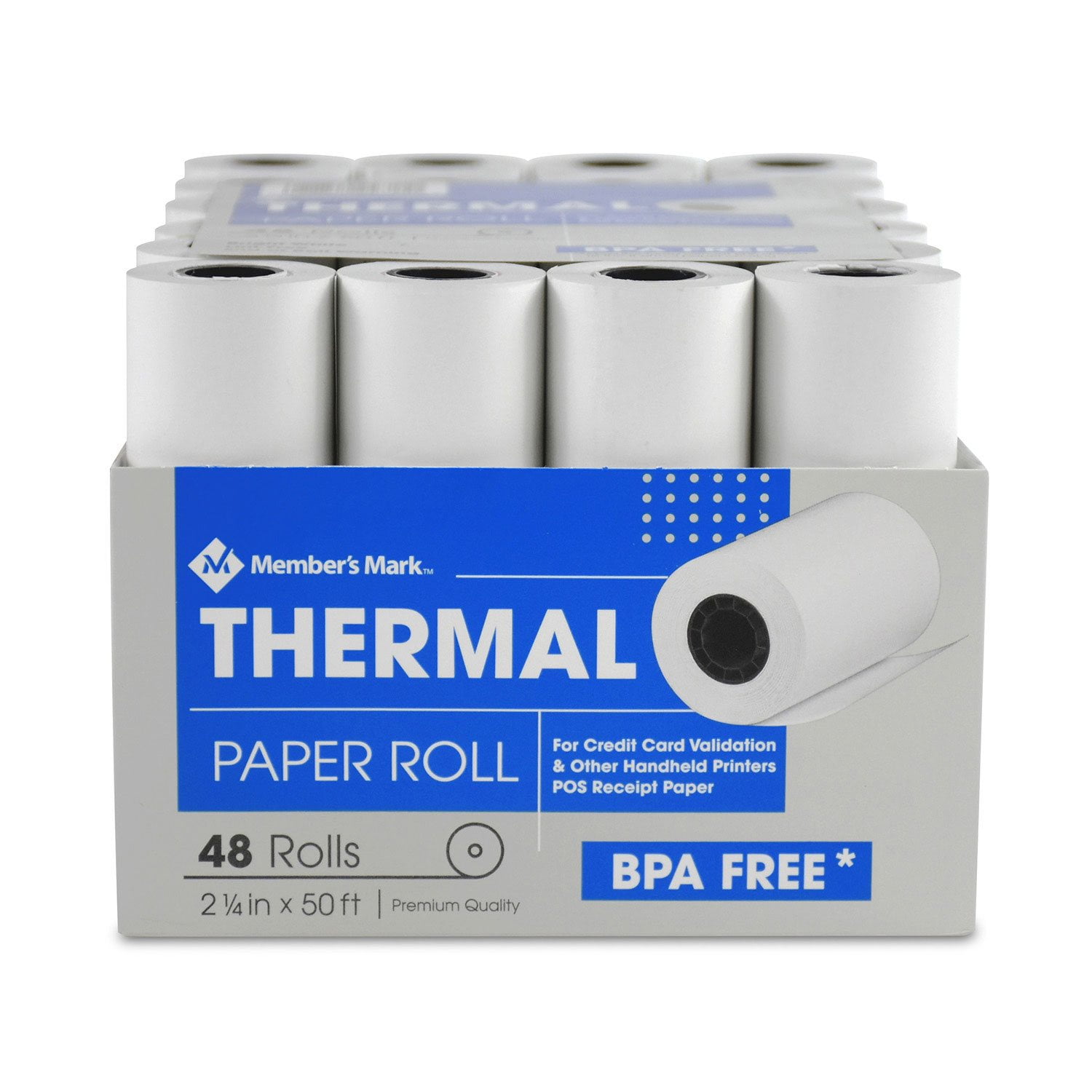 Member's Mark Thermal Receipt Paper Rolls, 2 1/4" X 50' , 48 Rolls ...