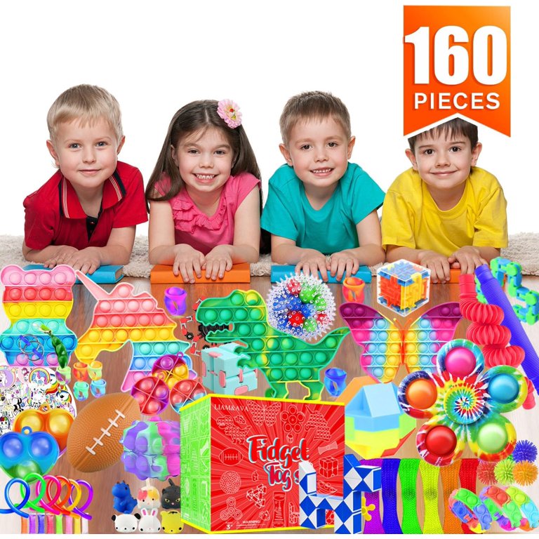 Fidget Toys Adults Fidget Toys 130 Pack,Treasure Box Fidgets In Bulk ...