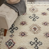 Nourison Nordic Shag Scandinavian Tribal Ivory Area Rug - Walmart.com