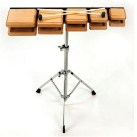 Rhythm Band Instruments RB603 Deluxe Wood Temple Blocks with Stand An ...