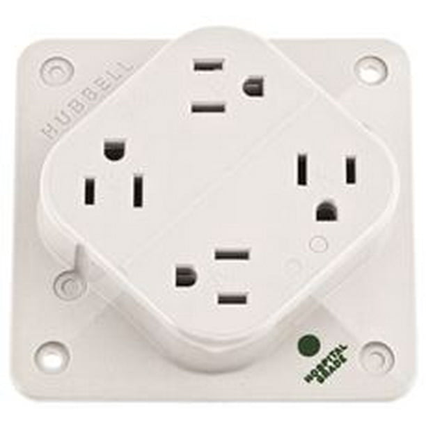 Receptacle Hospital Grade 4-Plex 20A 125V 5-20R White - Walmart.com