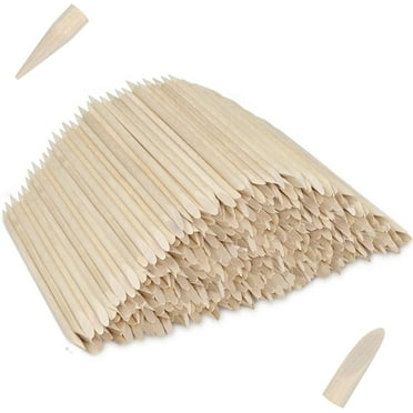 100 Pcs 4.3in Wooden Orange Sticks Nail Cuticle Stick for Pusher ...