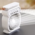 9.45" 3-in-1 Mist Cooling Desk Fan, 450ml Water Tank Portable Personal ...