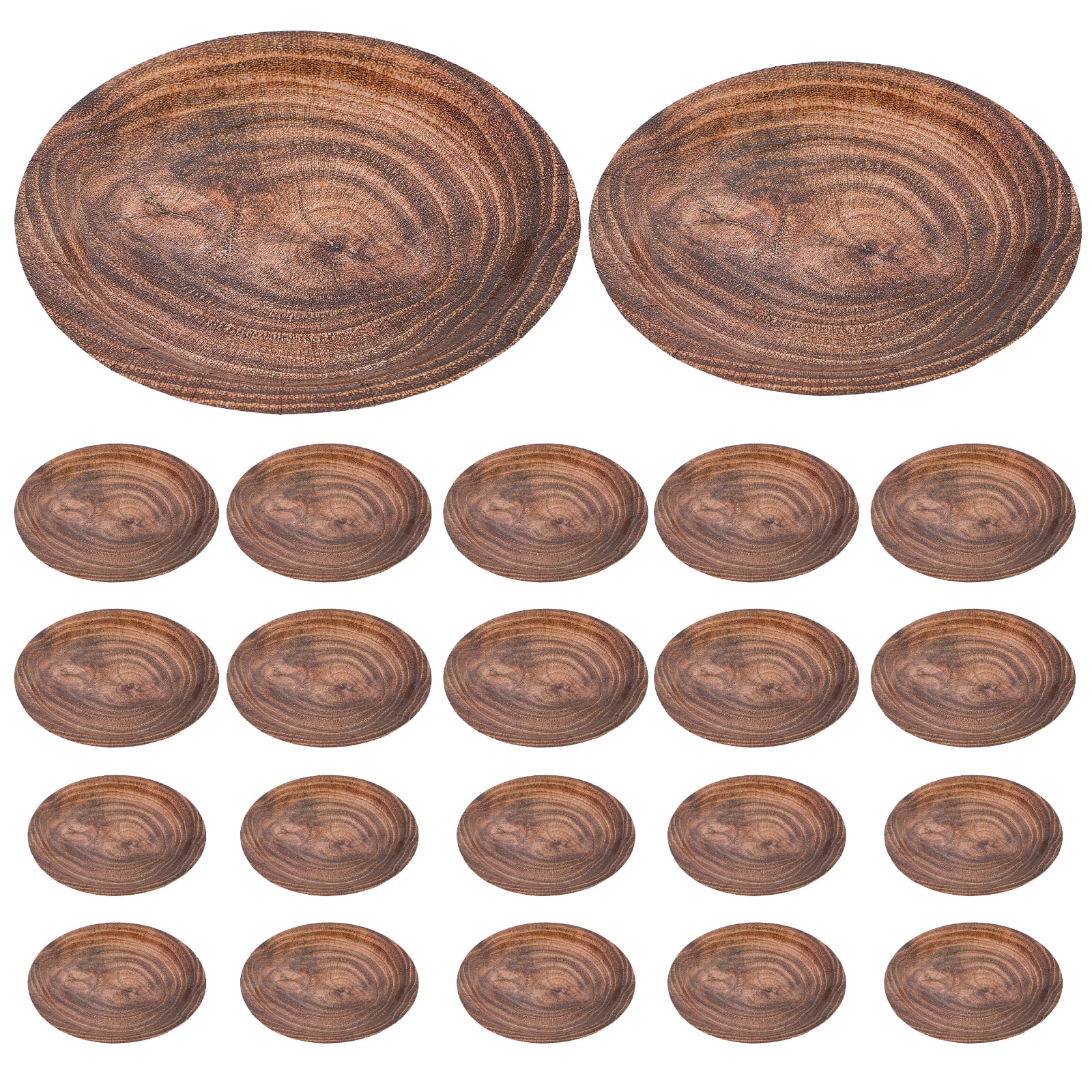 Click here for Operageca 20pcs Round Light Brown Paper Plate Wood... prices
