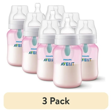 Philips Avent Anti-colic Baby Bottles Pink, 9oz, 3 Piece - Walmart.com