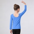 Avtoify Girls Solid Color Long Sleeve Round Neck Dance Practice Uniform ...