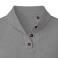 Betivan Men's Corduroy Solid Top Half-button Closure Stand-up Collar ...