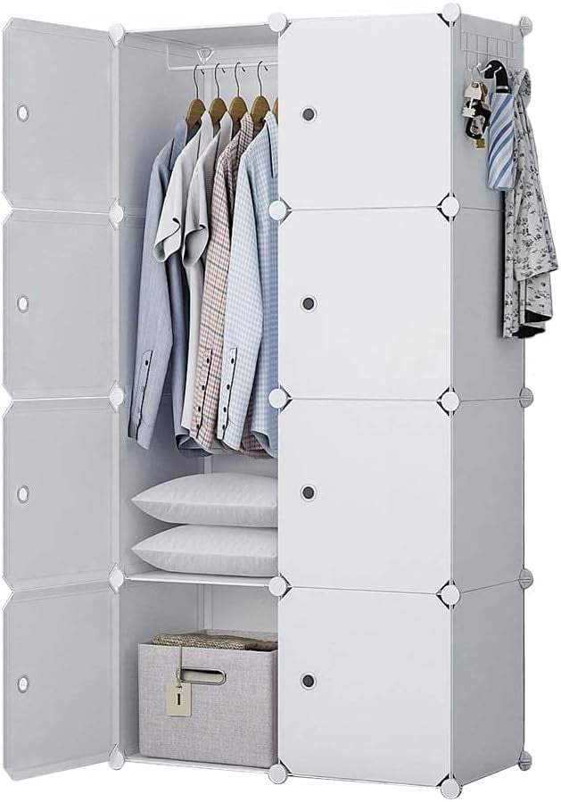 Closet Organizador para Dormitorio Armario Multifuncional con 8 Módulos ...