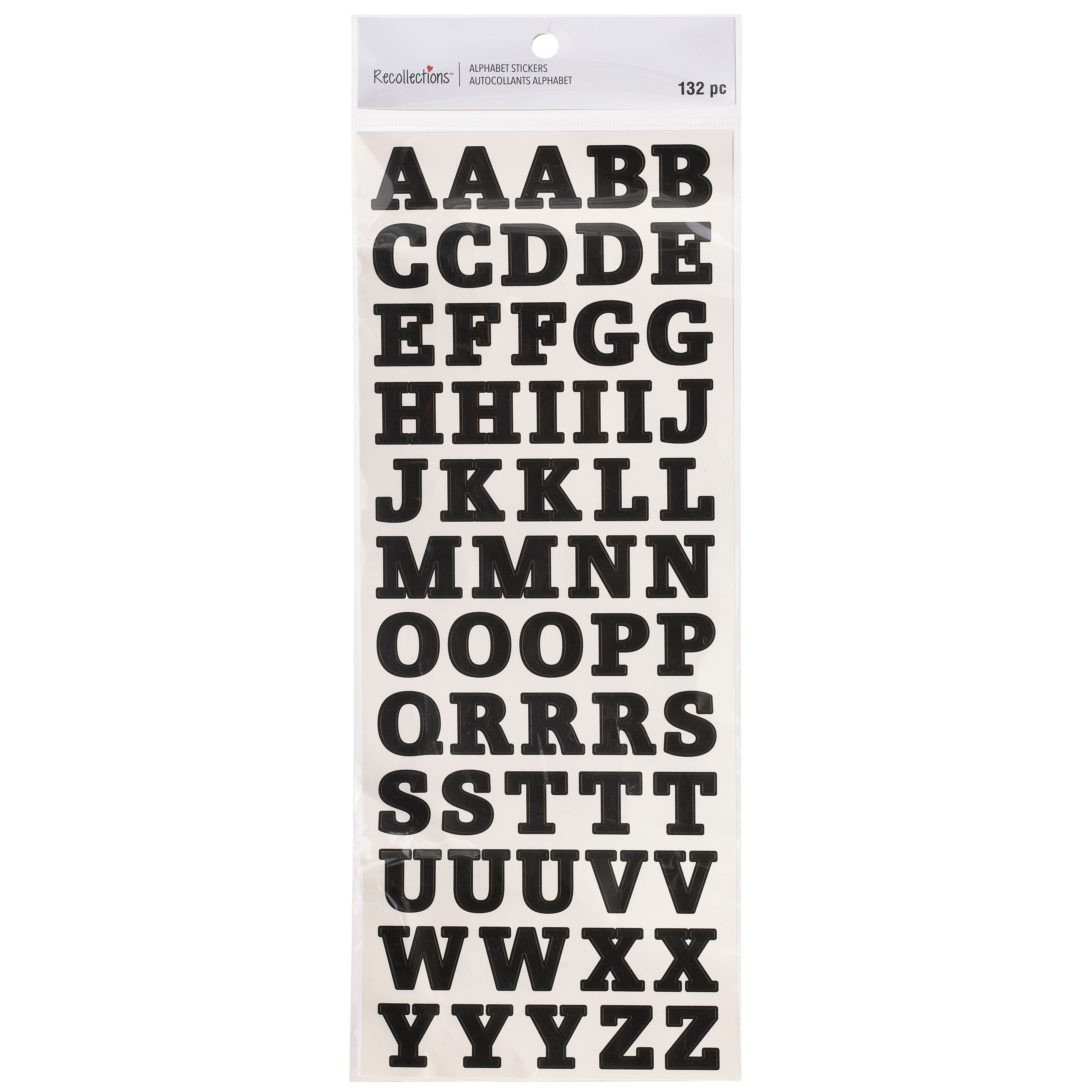 12 Pack: Black Small Font Alphabet Stickers by Recollections™ - Walmart.com