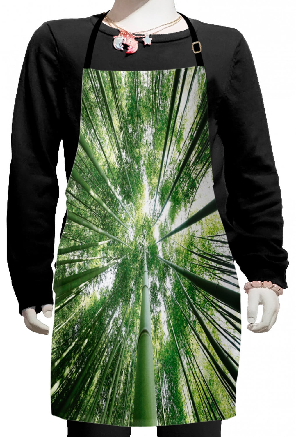 Bamboo Kids Apron, Tropical Rain Forest Tall Bamboo Trees in Grove ...