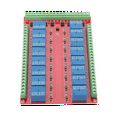 24V Isolated 16-Channel Relay Control Module High/Low Level Trigger 16 ...