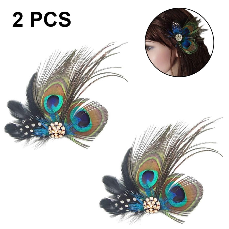 Peacock Feather Hair Clip Buy E More Peacock Feather Hairclip