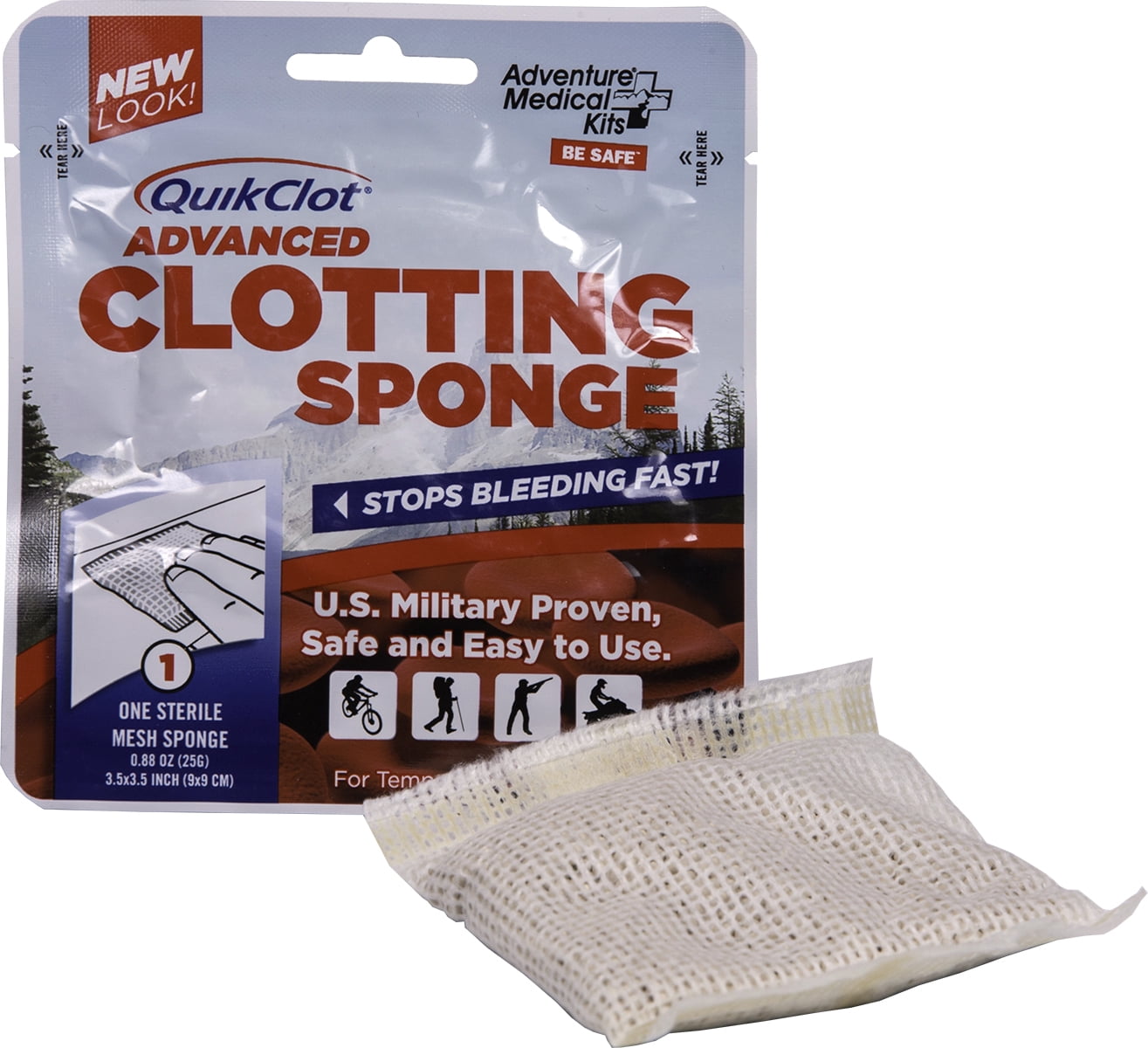QuikClot Advanced Clotting Sponge, 25g - Walmart.com