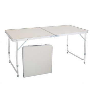 Camp Table-Outdoor Folding Table with 2 Cupholders and Carrying Bag-For ...