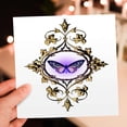 3drose, Pretty Purple Butterfly in an Ornamental Image of Gold Frame, 6 ...