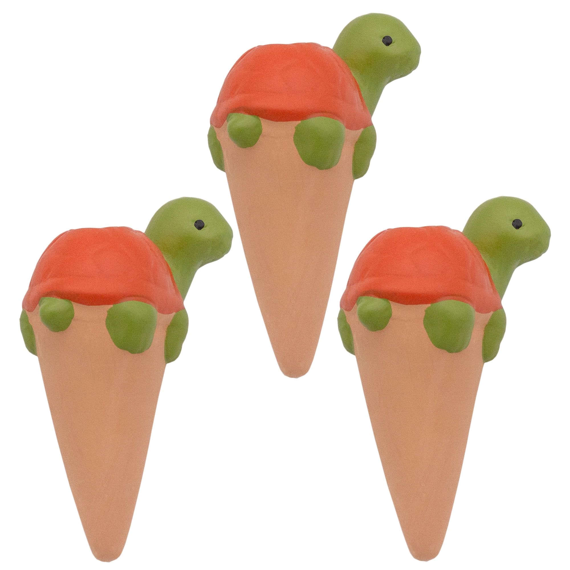 Esterno Turtle Self-Watering Spikes (3-Pack); Terracotta Clay Plant ...