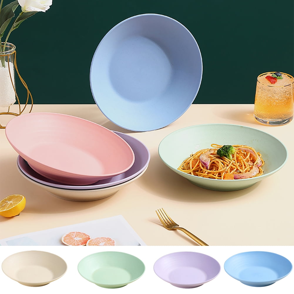Dengjunhu 9 Inch Round Salad Dessert Dinner Plate BPA Free Appetizer ...
