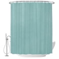 Aqua Shower Curtain Set with Hooks, Natural Solid Color Organic ...