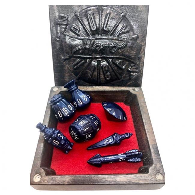 PolyHero Dice GSUPHD2202 Rogue Midnight Dice Game - Blue - Walmart.com
