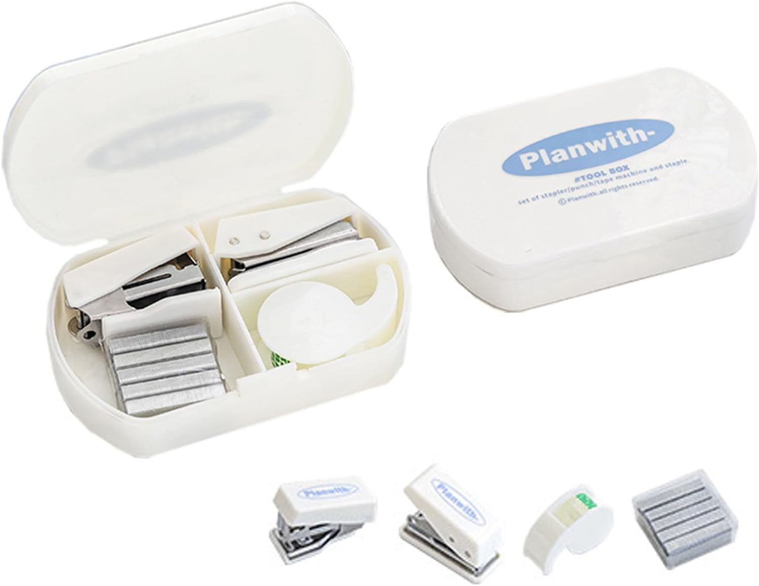 Mini Stapler Set, Mini Stapler Tacker Small Mini Staples, Hole Punch ...