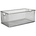 Design Ideas Stacking Bin, Silver Metal Mesh - Walmart.com