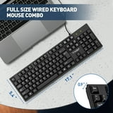 Cshidworld Wired USB Keyboard and Mouse Combo, 12 Shortcut Keys ...
