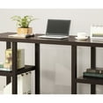 Cappuccino Oak Desk, , 4 Shelf Storage, Paper Veneer, Space Saving ...