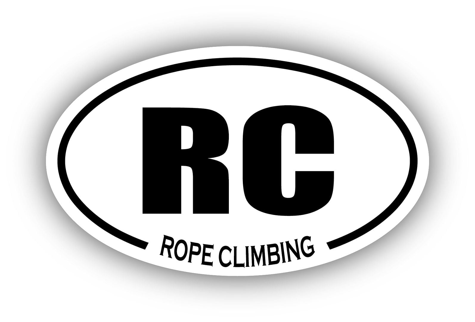 Rope Climbing RC Oval Bumper Sticker 3M Vinyl Decal 3 in x 5 in ...
