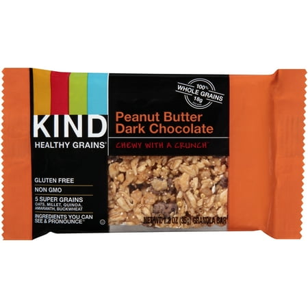 Kind Healthy Grains Peanut Butter Dark Chocolate Granola Bar 1.2 oz ...