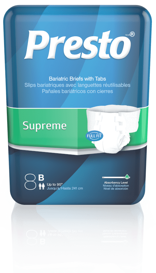 PRESTO Supreme Full Fit Incontinence Diapers/Briefs for Women and Men ...