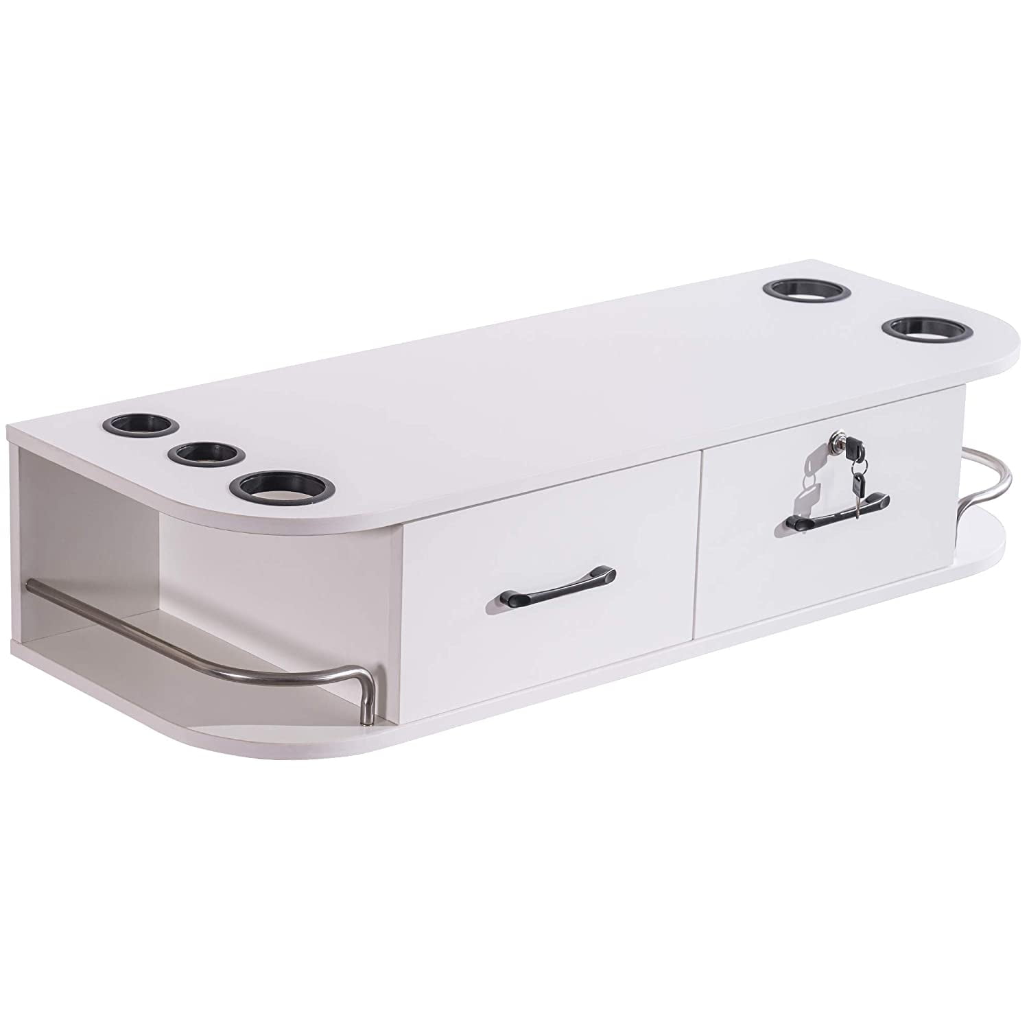 BarberPub Locking Wall Mount Styling Station Barber Beauty Equipment ...