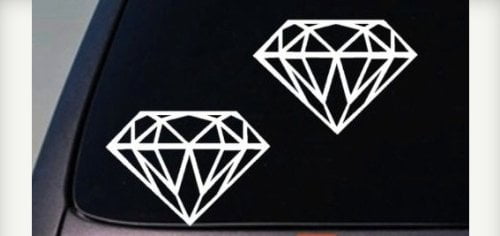 2 Diamond Vinyl Decals Car Sticker Truck SUV Boat pink 6" *C268 ...