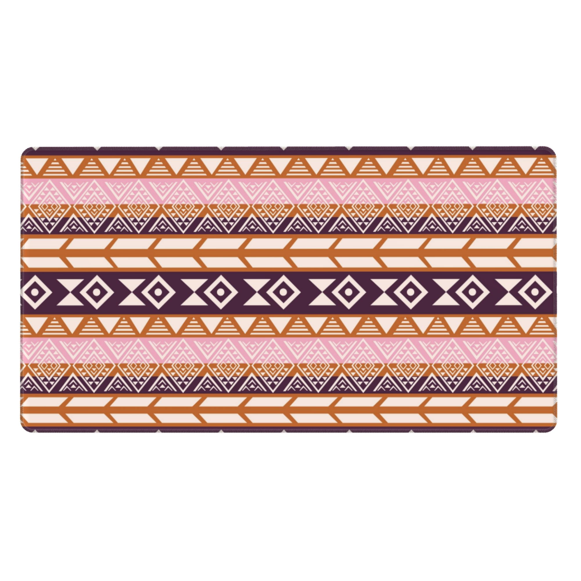 Large Mouse Pad, Retro Aboriginal Tribe Style Pink Non-Slip Waterproof ...