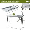 Folding Fishing Cleaning Table, 4ft Portable Foldable Camping Outdoor ...