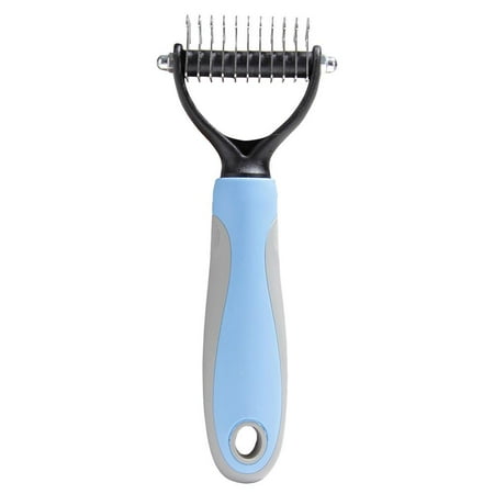 Famelof Pet Fur Knot Cutter Remove Rake Dog Cat Grooming Shedding Brush ...