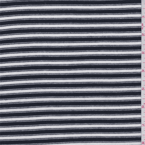 Dark Blue/White Stripe Sweater Knit, Fabric By the Yard - Walmart.com