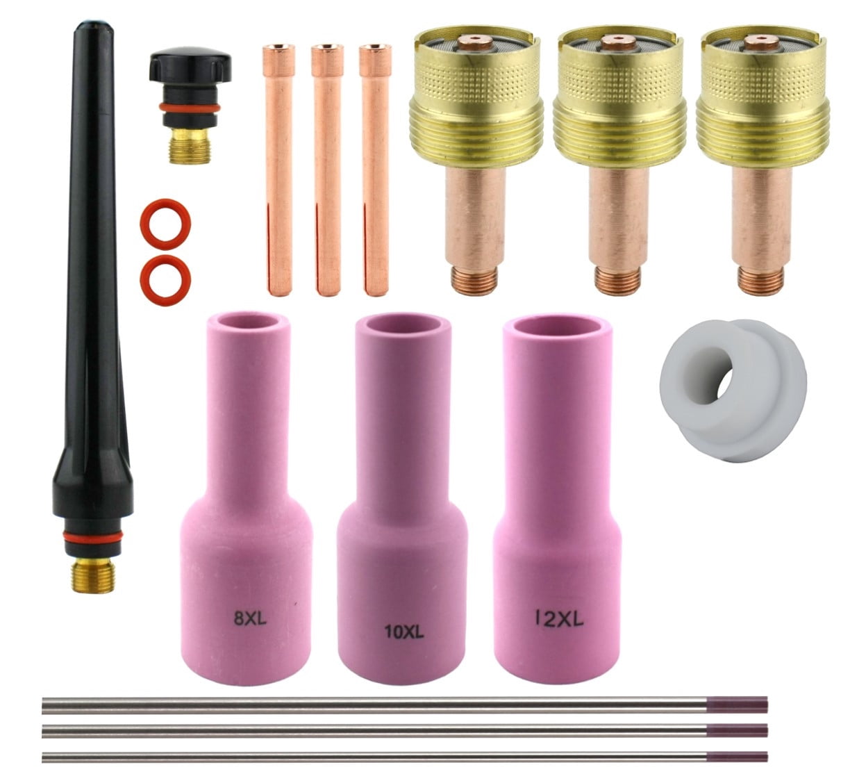 Consumables Kit for 17-18-26 Series TIG Torches with Large Diameter Gas ...