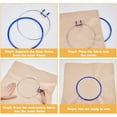 7.87inch Metal Spring Tension Hoop Plastic Embroidery Hoops Blue Stich ...