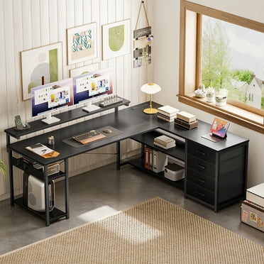 Emerge EEM59260 47 in. Vizon Gaming Desk with Raised Monitor Platform ...