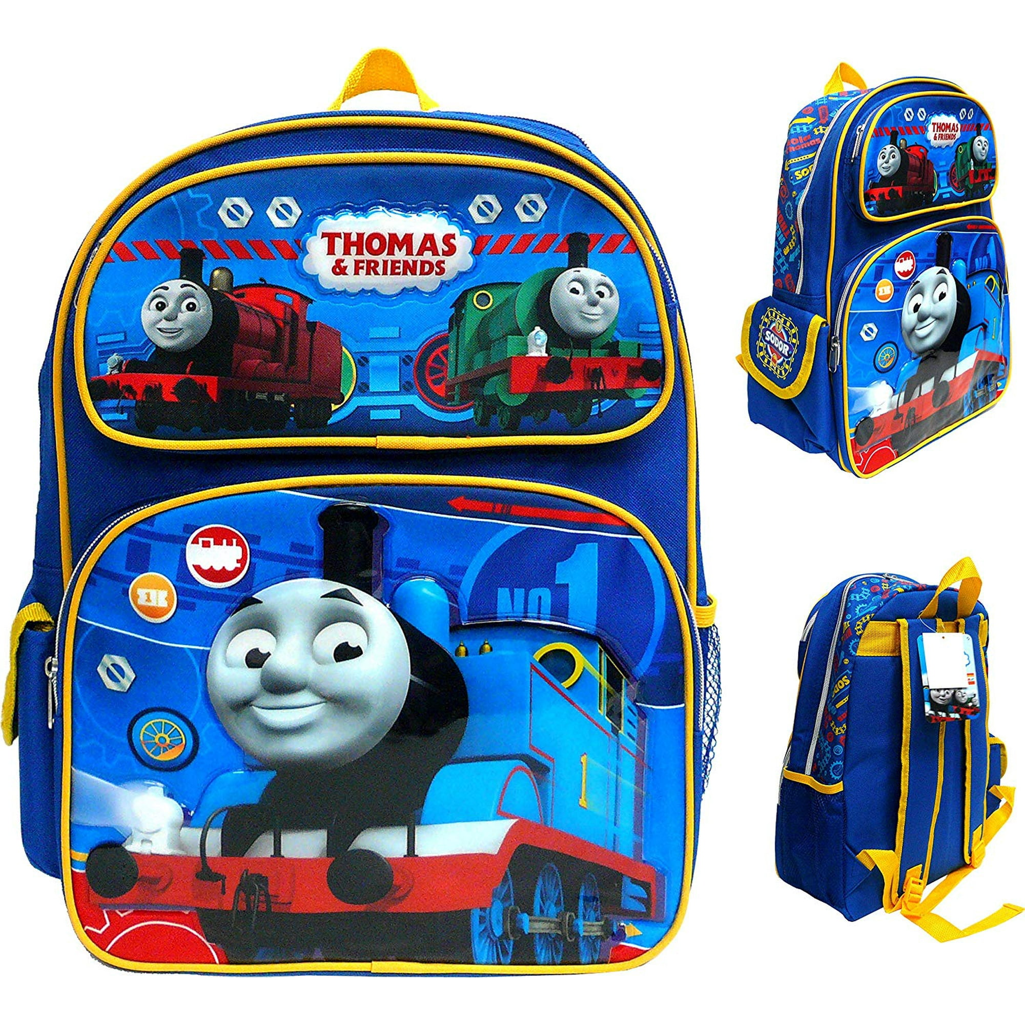 Team Thomas And Friends Blue Large Rolling (16 Inch) School Backpack ...