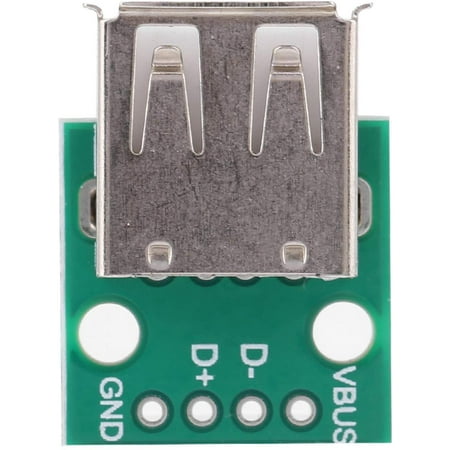 10Pcs USB Breakout Board,USB Type A Female Socket Breakout Board 2.54mm ...