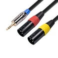 3.5mm To XLR Stereo Mini Jack To 2 XLR Male Y Splitter Adapter Cord Usb ... 3.5mm To XLR Stereo Mini Jack To 2 XLR Male Y Splitter Adapter Cord Usb ...