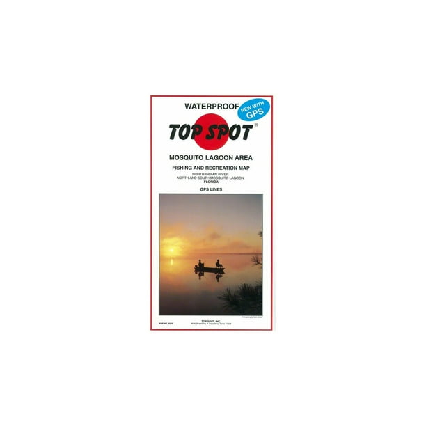 Top Spot Waterproof Fishing Map Florida - North Indian River, N&S ...