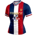 Trendfront Womens France 2026 Shield Graphic Soccer V Neck Short Sleeve ...