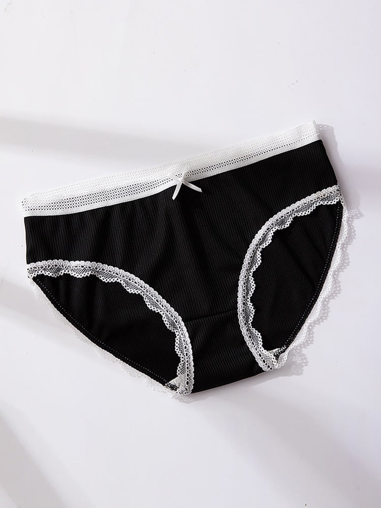 Women Lace Edge Panties Underwear Soft Briefs Underpants Ultra-Thin ...