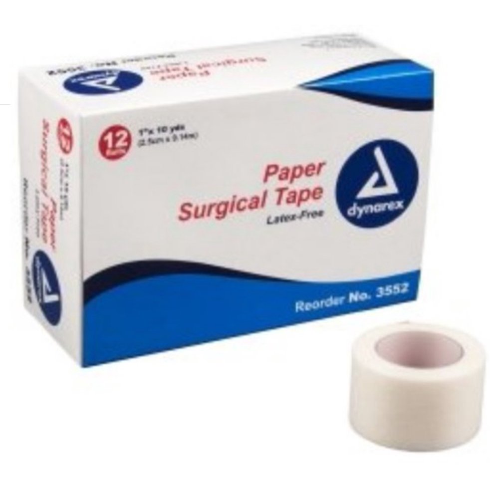 Dynarex Medical Tape Porous Paper 1 Inch X 10 Yard White , 3552 - Box ...