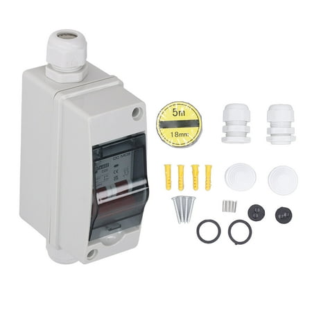 2P Circuit Breaker, IP65 Waterproof Circuit Disconnect Switch DC 1000V ...