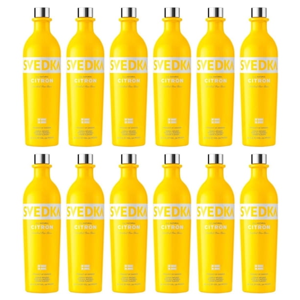 Pack de 12 Vodka Svedka Citron 750 ml | Bodega Aurrera en línea